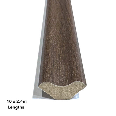 Charleston Oak Dark Brown Scotia Beading Flooring Edging Strips 10 x 2 ...