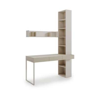 Charlie CH-21 Desk With Bookcase & Shelf 150 cm in Cashmere - Complete ...