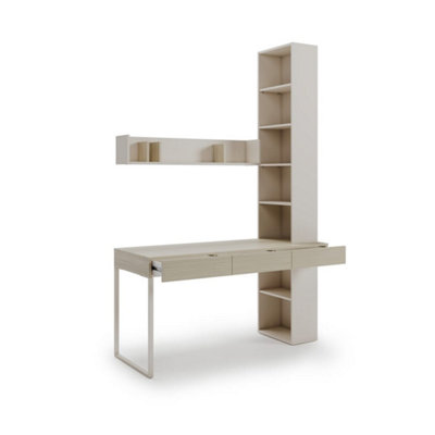 Charlie CH-21 Desk With Bookcase & Shelf 150 cm in Cashmere - Complete ...