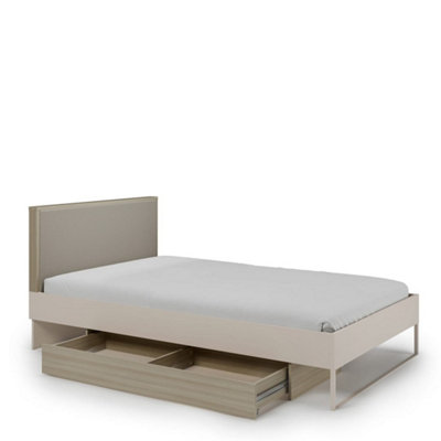 Charlie CH-25 Ottoman Bed EU Small Double in Cashmere - Compact Lift-Up ...