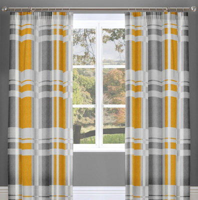 Charlotte Thomas Carson Checked Pencil Pleat Curtains