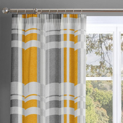 Charlotte Thomas Carson Checked Pencil Pleat Curtains