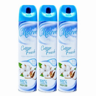 Charm cotton fresh air freshener spray can 240ml x 3