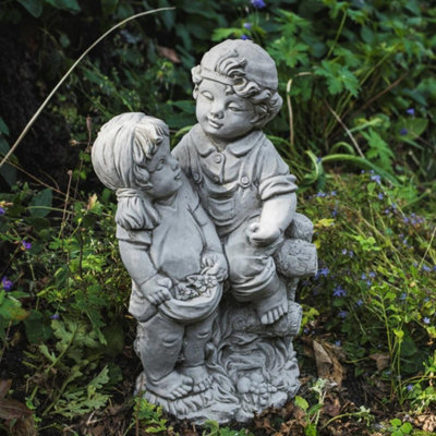 Charming Brother and Sister 'Sweethearts' Statue | DIY at B&Q