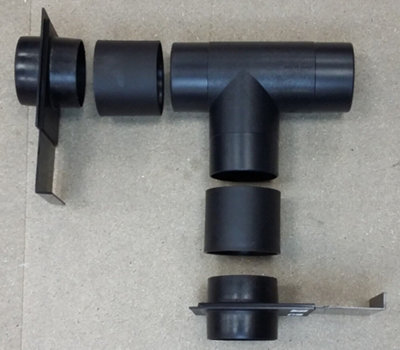 CHARNWOOD 100T 100MM DIAMETER T-PIECE FOR WOOD DUST EXTRACTION HOSE