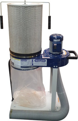 CHARNWOOD W796CF Woodworking Dust & Chip Extractor, 1 Micron Cartridge ...