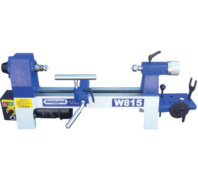 CHARNWOOD W815P Variable Speed Mini Woodturning Lathe with 3 Jaw Chuck ...