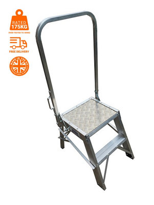 Chase - Hopstar Mini Hop Up Step Ladder & Step Stool - 2 Tread - With ...