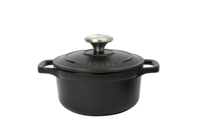 Chasseur Round Casserole Dish 12cm, Matt Black | DIY at B&Q