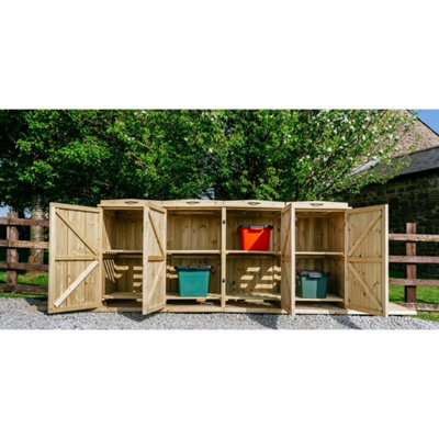 CHATBURN 8 RECYCLE BOX STORE - TIMBER - L80.4 X W239 X H120 CM - FITS 8 ...