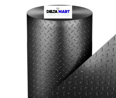 Checker 1.2m x 1m Industrial Rubber Mat Heavy Duty Flooring with Anti ...
