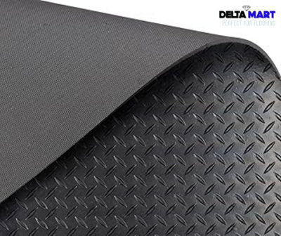 Checker 1.2m x 1m Industrial Rubber Mat Heavy Duty Flooring with Anti ...