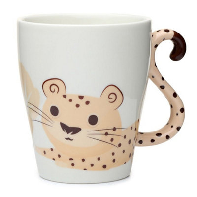 Cheetah Zooniverse Mug Tail Handle 340ml Puckator | DIY at B&Q