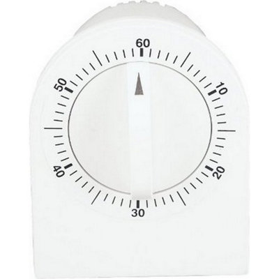 Chef Aid Mechanical Kitchen Wind Up Timer White (One Size) | DIY at B&Q
