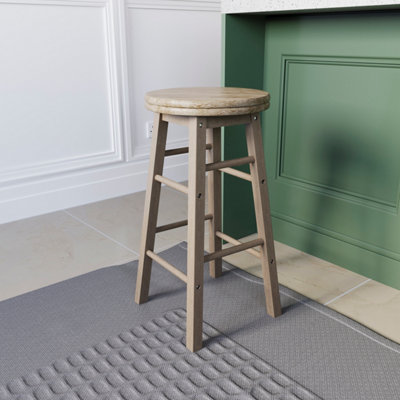 Chef Vida Wooden Revolving Bar Stool Breakfast Bar | DIY at B&Q