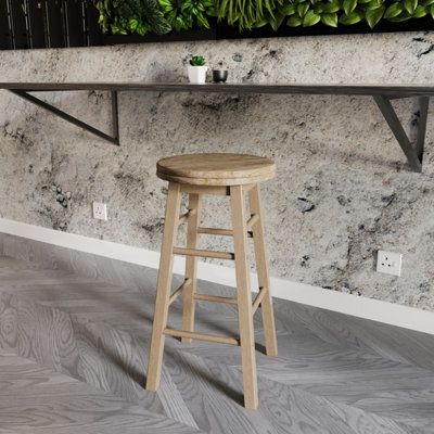 Chef Vida Wooden Revolving Bar Stool Breakfast Bar
