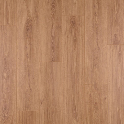 Chels Stamford Oak Brown Wood Effect Click Laminate Flooring - Plank ...