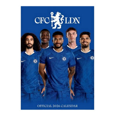 Chelsea FC A3 Wall Calendar Blue (One Size)