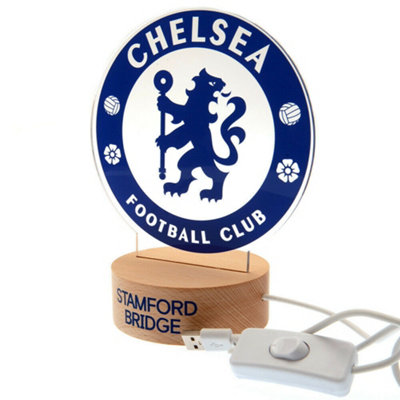 Chelsea FC Desk Lamp Navy/Clear/Brown (One Size) | DIY at B&Q