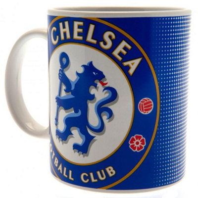 Chelsea FC Large Crest Mug Blue/White (One Size) | DIY at B&Q