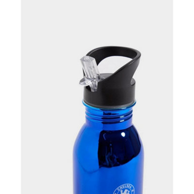 Chelsea FC Metallic Sports Bottle Blue (One Size)