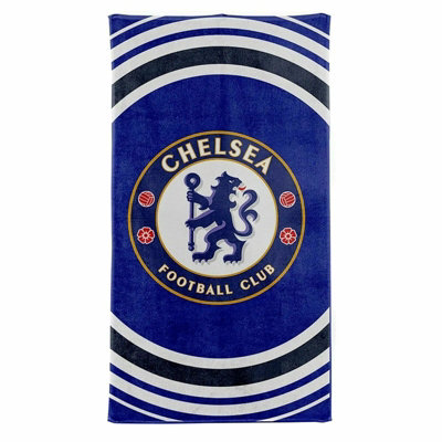 Chelsea FC Pulse Beach Towel Blue/White/Black (One Size) | DIY at B&Q