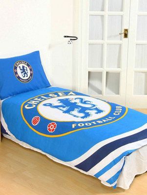 Chelsea FC Pulse Single Duvet Cover and Pillowcase Set | DIY at B&Q