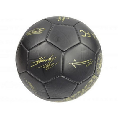 Chelsea FC Signature Phantom Faux Leather Football Black/Gold (5)
