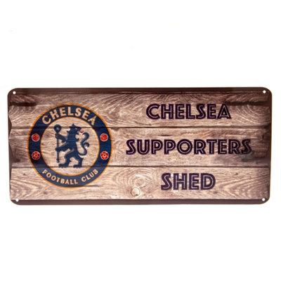 Chelsea FC Supporters Shed Plaque Brown (One Size)