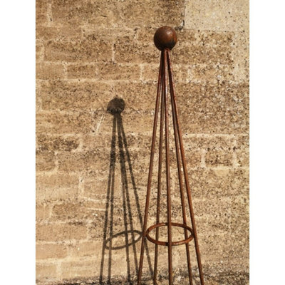 Chelsea Range 5 Feet Hampton Obelisk - L43.2 x W43.2 x H160 cm - Bare Metal/Ready to Rust
