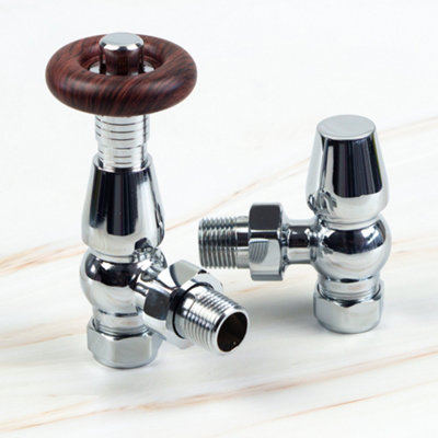 Chelsea Thermostatic Radiator Valves Chrome (Pair) | DIY at B&Q