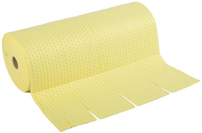 CHEMICAL ABSORBENT ROLL - 96CM X 44M HEAVYWEIGHT BONDED HIGH-SORBENCY ...