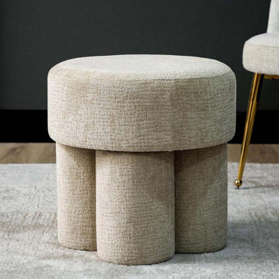 Chenille Round Dressing Table Stool for Bedroom Furniture, Living Room ...