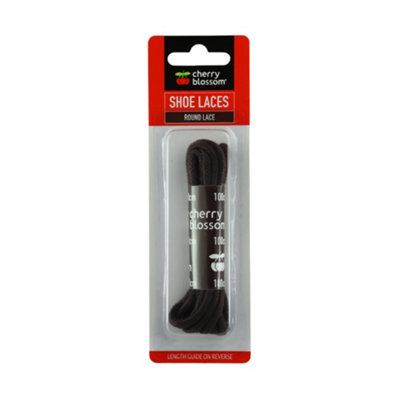 Cherry Blossom Round Shoe Laces Black (120cm)