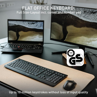 Cherry KW3000 Wireless Keyboard Full Size Office Computer Peripheral ...