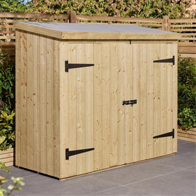 Cheshire Heritage Pressure Treated Tongue & Groove Wallstore/Bike Store ...