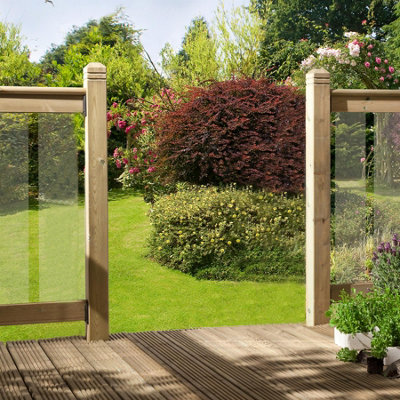 Cheshire Mouldings Glass Decking Balustrade Kit (W) 1800mm