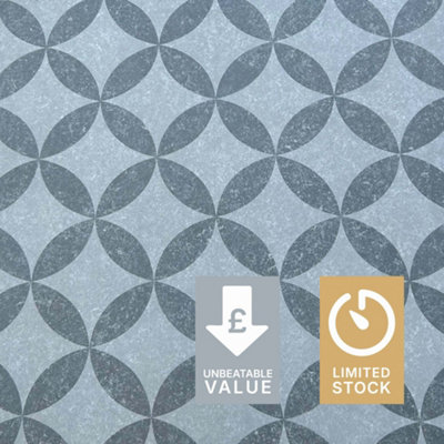 Cheshire Paving Stones Grey Geometric Deco 20mm Porcelain Paving Slabs ...
