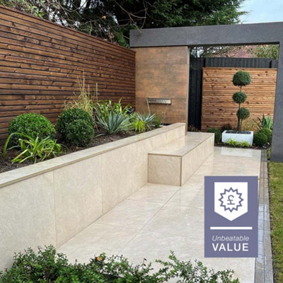 Cheshire Paving Stones White Quartz 20mm Porcelain Paving Slabs 600x600 ...