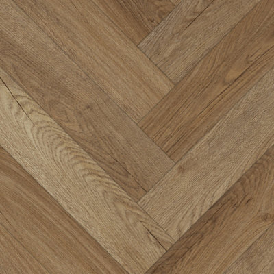 CheSP12 Regal Wood Effect Glue Down Luxury Vinyl Tile - Herringbone(2mm ...