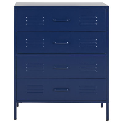 Chest of Drawers ENAGO Metal Navy Blue