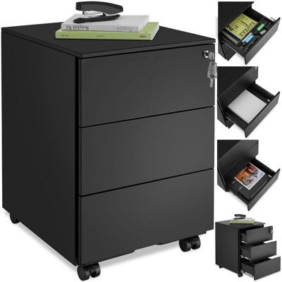 Chest of Drawers Magna - 3 locking drawers, powder-coated steel, 39 x ...