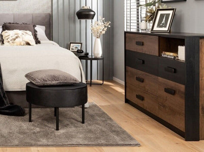 Black and brown chest of drawers store