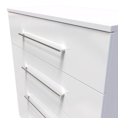Chester 4 Drawer Chest in White (Ready Assembled)