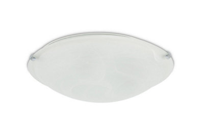 Chester Flush Ceiling 400mm Round, 3 Light E27, Polished Chrome with ...