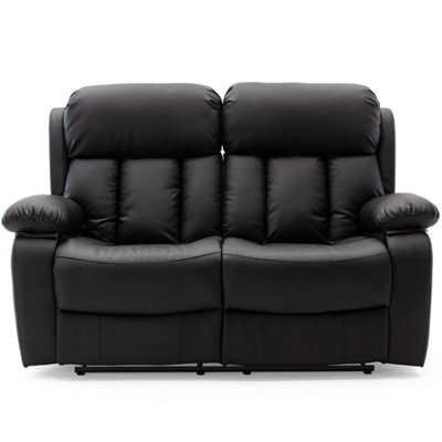 Chester Manual High Back Luxury Bond Grade Leather Recliner 2 Seater ...