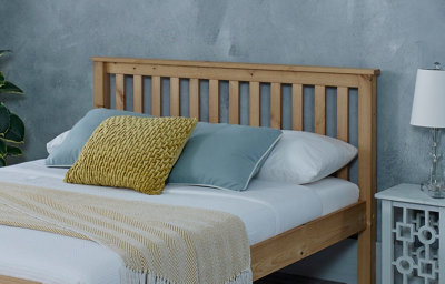 Chester Solo Pine Wooden Bed Frame 4' 6" Double - Waxed