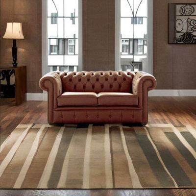 Chesterfield 2 Seater Shelly Castagna Leather Sofa Settee Bespoke In ...