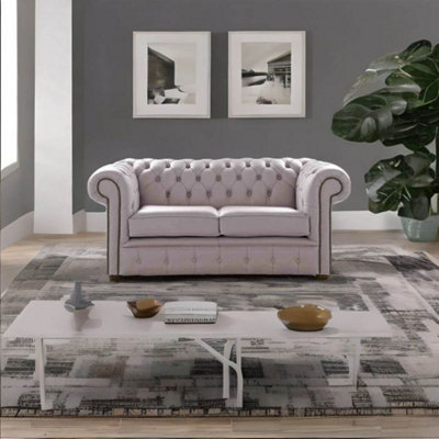 Chesterfield 2 Seater Shelly Owl Leather Sofa Settee Bespoke In Classic ...