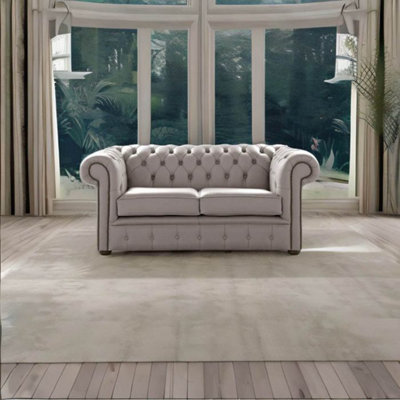 Chesterfield 2 Seater Shelly Rocking Leather Sofa Settee Bespoke In ...